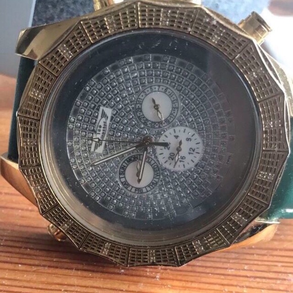 Ice master | Accessories | Mens Ice Master Diamond 47mm Leather Watch ...